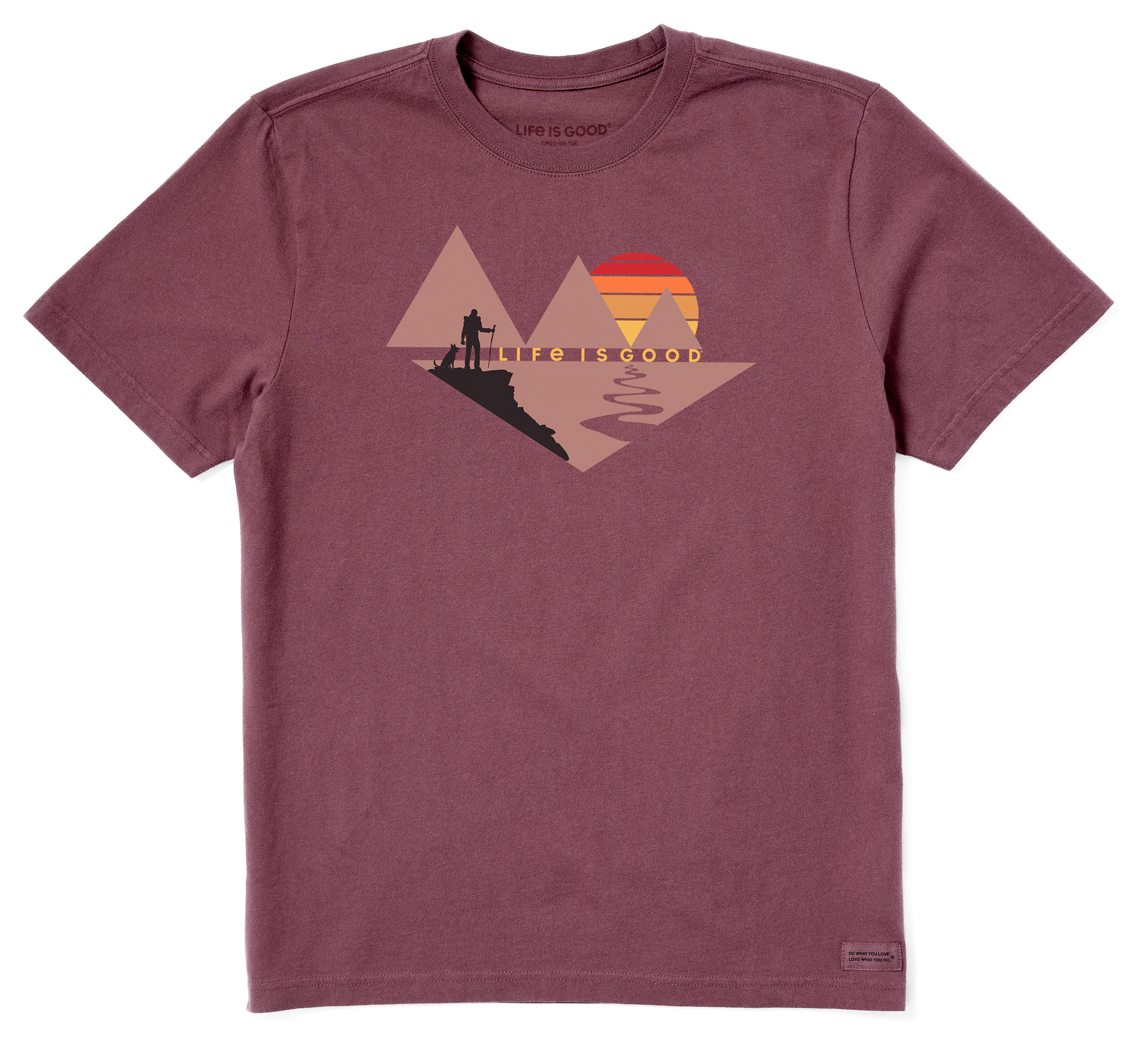 Life is Good Minimalist Hike Crusher Short-Sleeve T-Shirt for Men ...